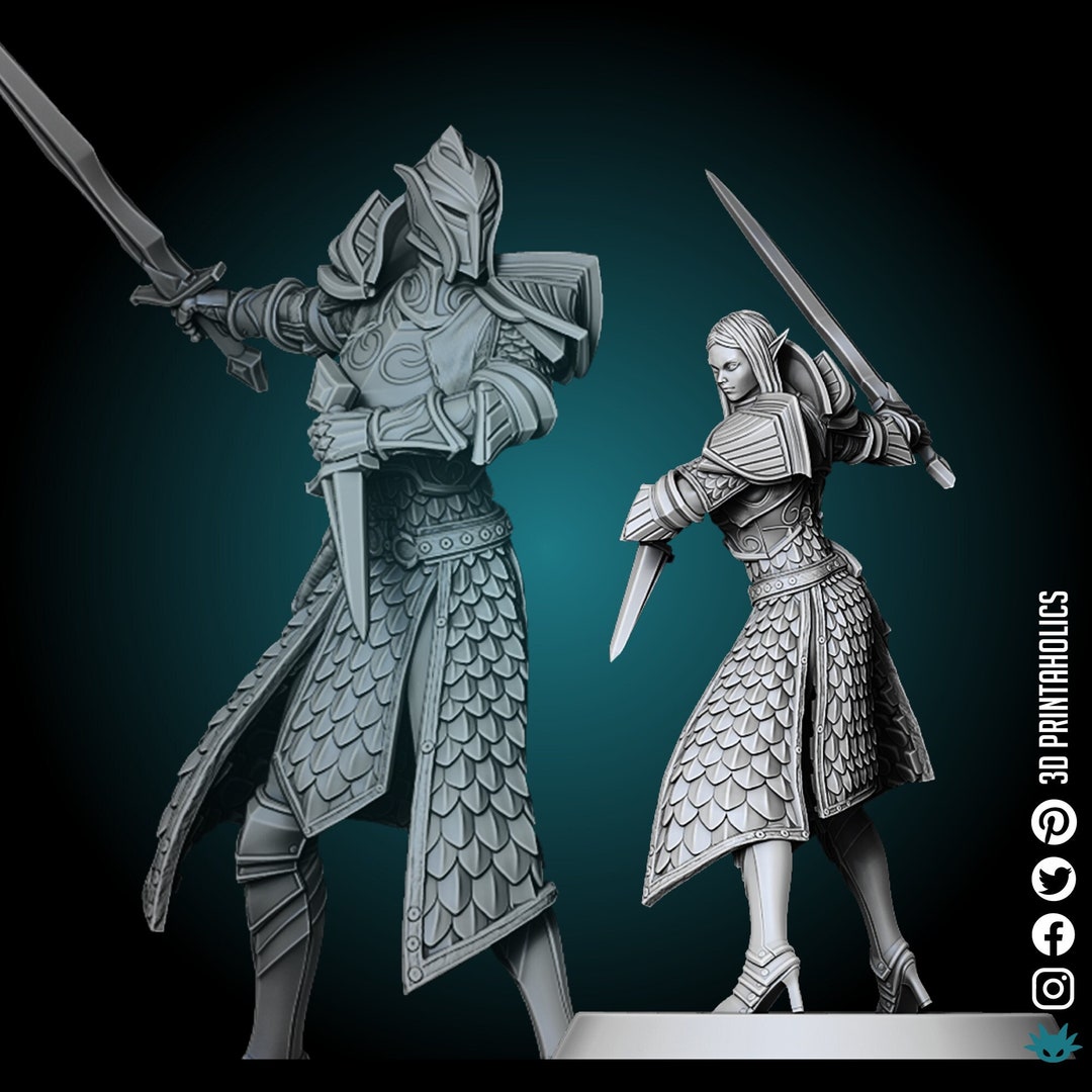Elf Soldier Premium Plant Based Resin 3D Printed Miniature, Tabletop ...