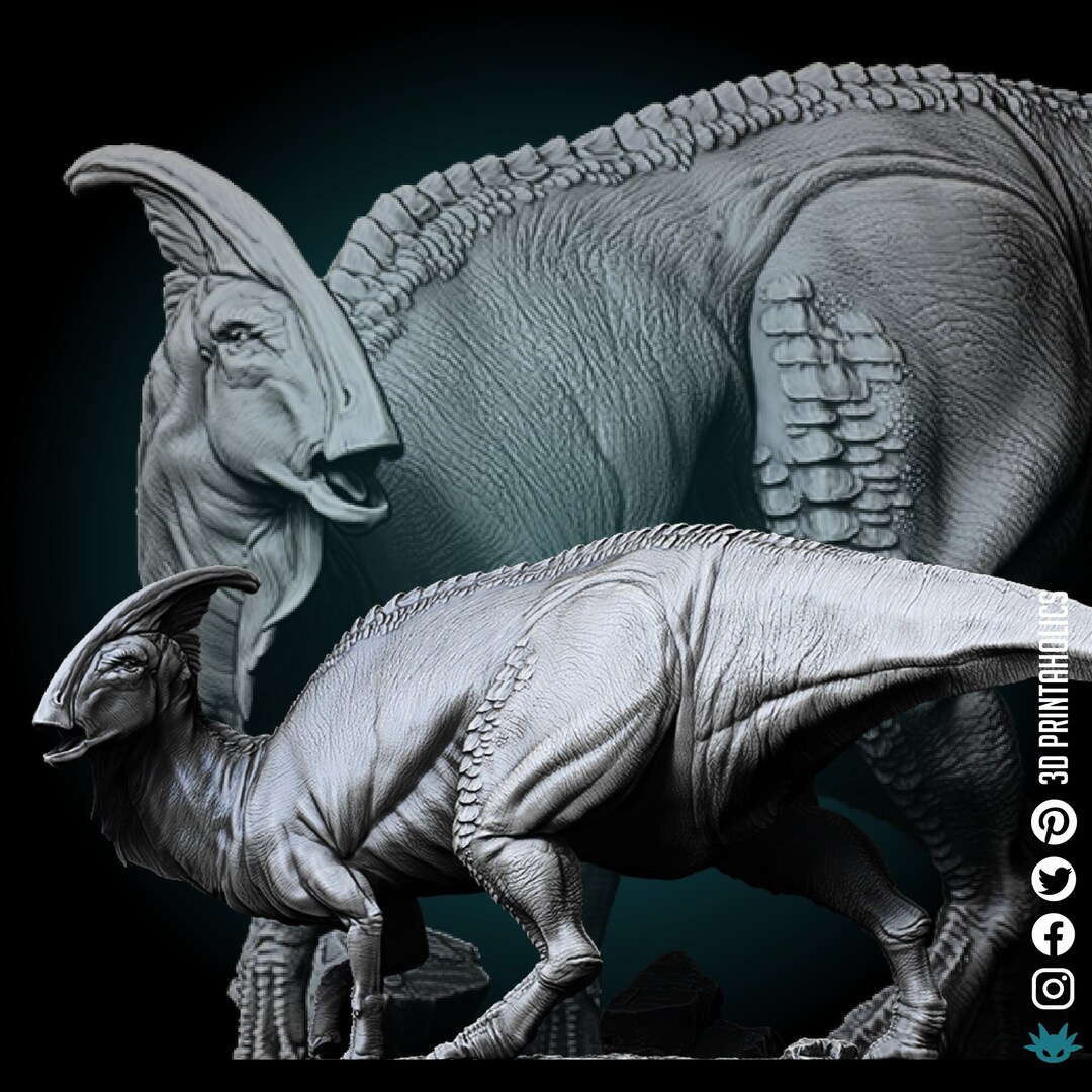 Parasaur Dinosaur - Walking, Wild - Premium Plant Based Resin 3D ...