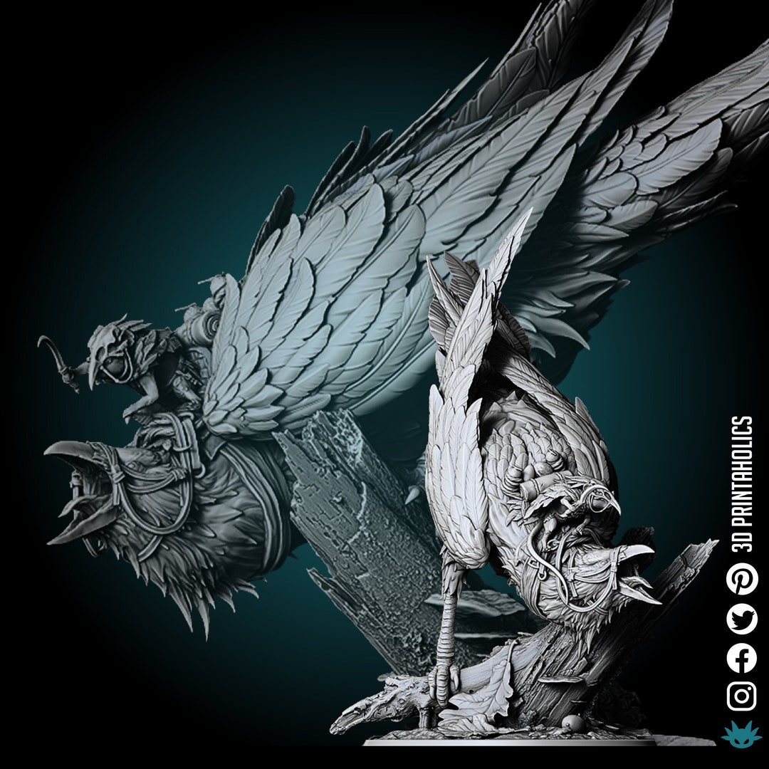 Raven - Premium Plant Based Resin 3D Printed Miniature, Tabletop Gaming ...