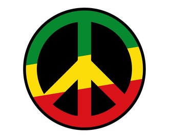 Reggae Peace Sign - Etsy