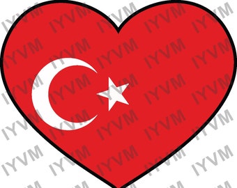 Turkey Heart Flag - Etsy