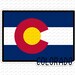 State of Colorado Map Flag Sticker Decal USA Colorado State Denver the ...