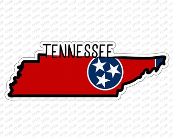 Tennessee Flag Sticker - Etsy