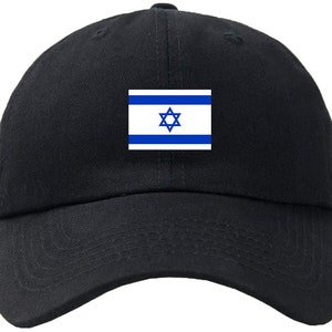 Israel Flag Baseball Cap Hat Hook & Loop Closure / State of Israel ...