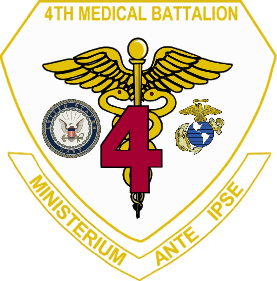 US Marine Corps Badge Sticker Decal 4th Medical Battalion Car Sticker ...