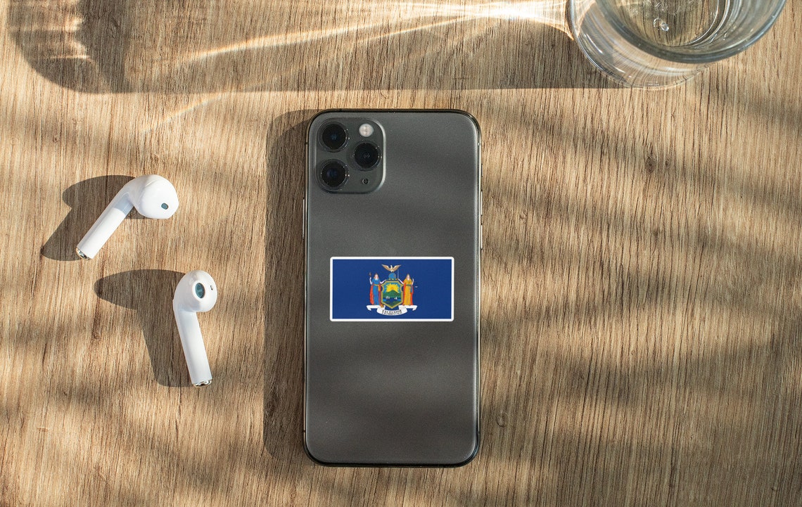New York State Flag Vinyl Decal Sticker - Etsy