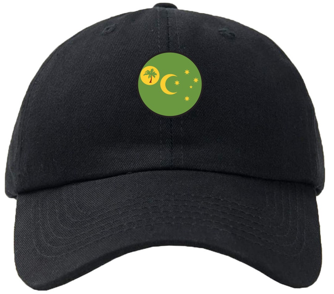 Cocos Islands Flag Circle Baseball Cap Hat Hook & Loop Closure - Etsy