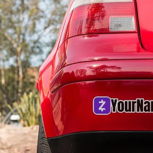 Personalized Zelle Username Decal Sticker Social Media Handle User ID ...