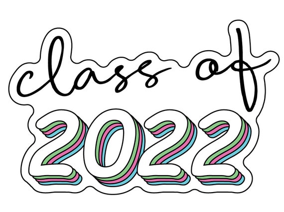 Class of 2022 Graduation Sticker Decal High School College | Etsy