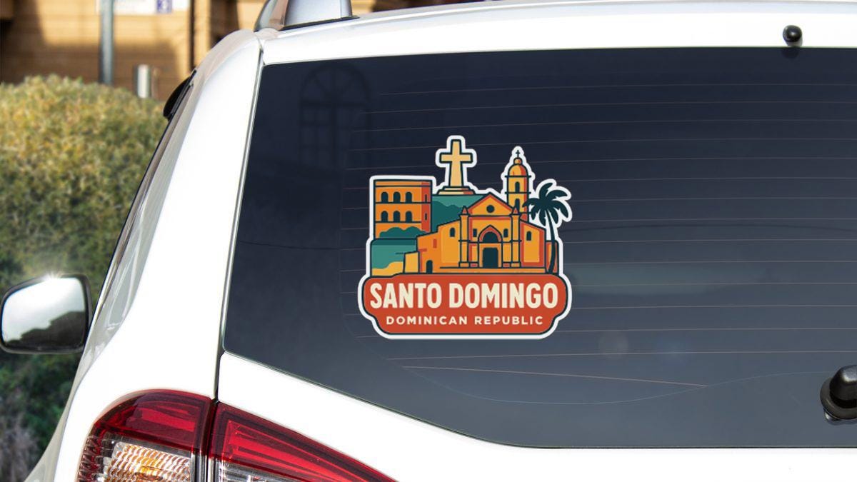 Santo Domingo Dominican Republic Sticker Decal Vinyl Die-cut City ...