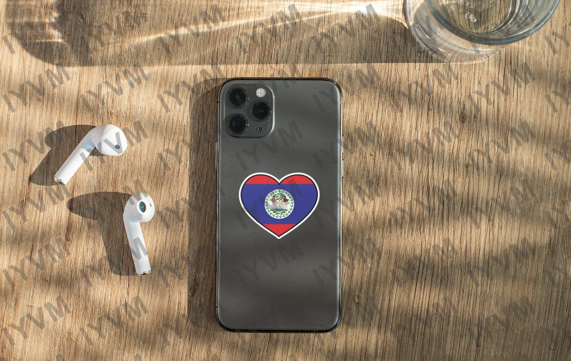 Belize Flag Heart Sticker Decal / Belmopan / Sub Umbra Floreo - Etsy