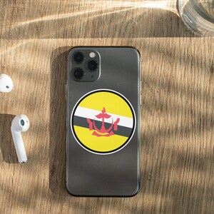 Brunei Flag Circle Sticker Decal - Etsy