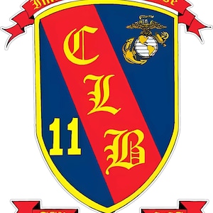 US Marine Corps Badge Sticker Decal Combat Logistics Battalion 11 Car ...