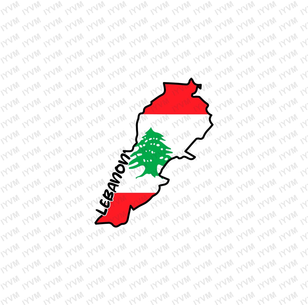 Lebanon Map Iron on Heat Transfer Vinyl HTV / Republic of Lebanon ...
