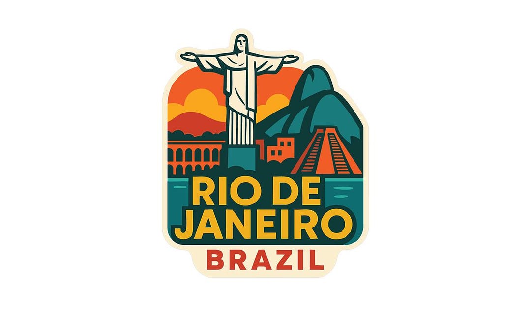 Rio De Janeiro Sticker Decal Vinyl Die-cut City Skyline Landmark Design ...