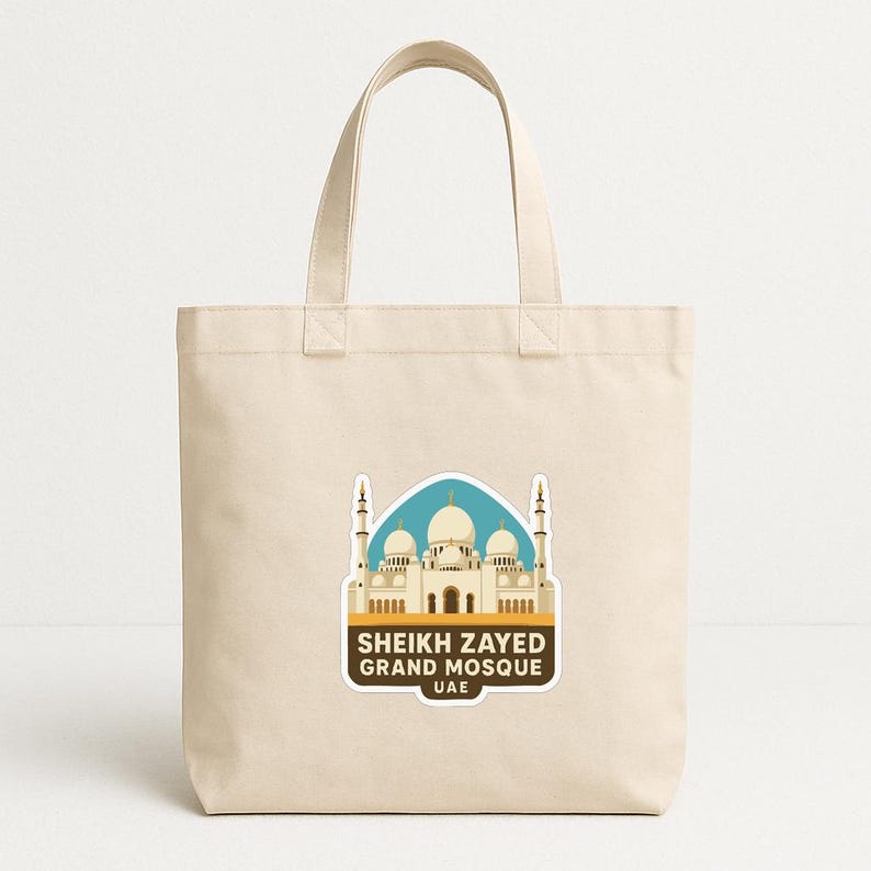 Sheikh Zayed Grand Mosque UAE Iron on Heat Transfer Vinyl HTV Die-cut ...