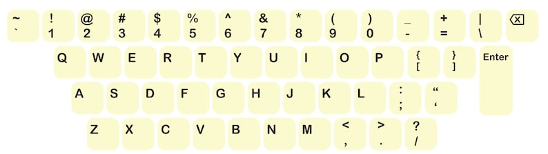 Standard English Keyboard Sticker QWERTY Dvorak Colemak Vinyl Decal ...