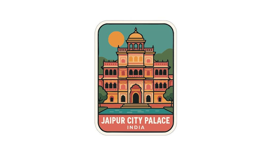 Jaipur City Palace India Sticker Decal Vinyl Die-cut Symbolic Landmark ...