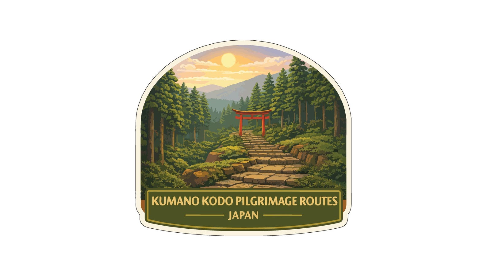 Kumano Kodo Pilgrimage Routes Japan Sticker Decal Vinyl Die-cut World ...
