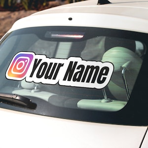 Personalized Instagram Username Decal Sticker Social Media Handle User ...