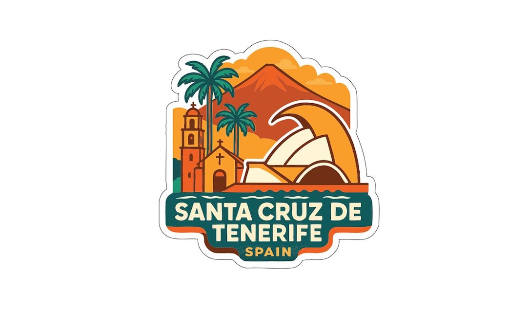 Santa Cruz De Tenerife Spain Sticker Decal Vinyl Die-cut City Skyline ...