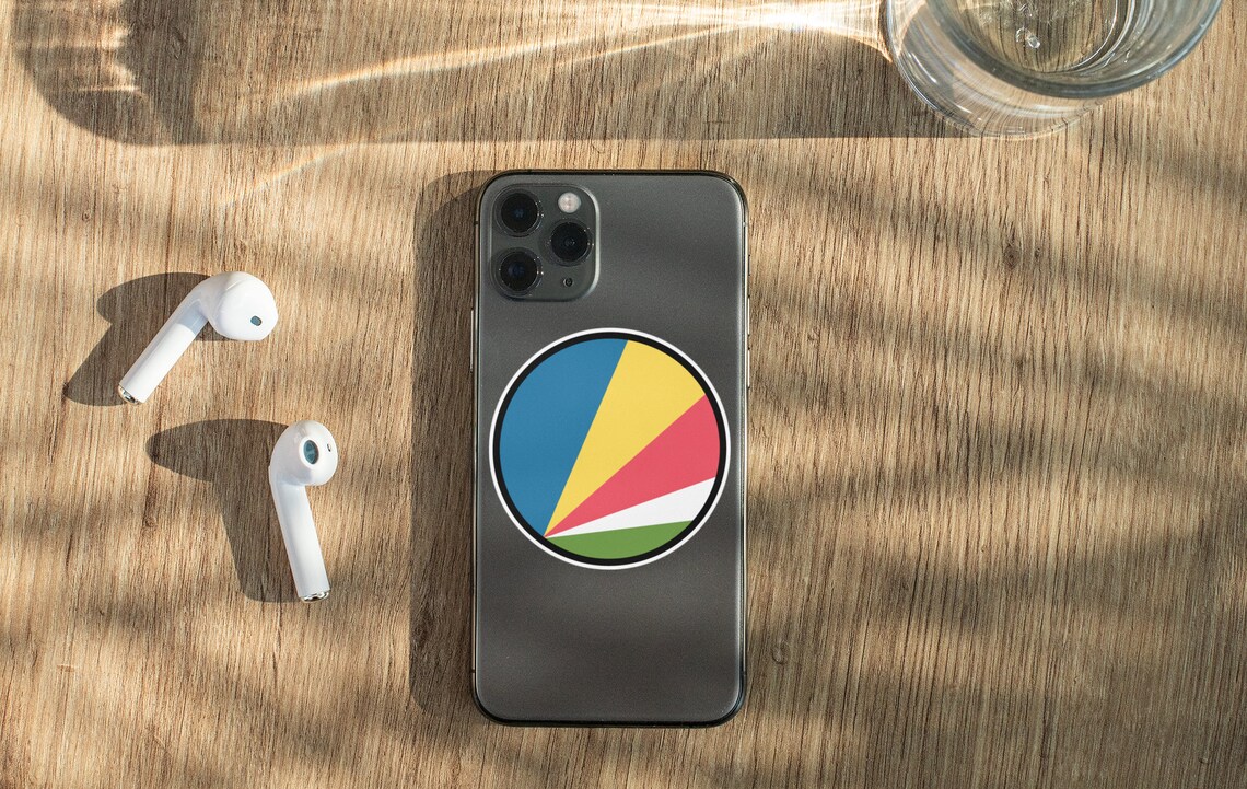 Seychelles Flag Circle Sticker Decal - Etsy