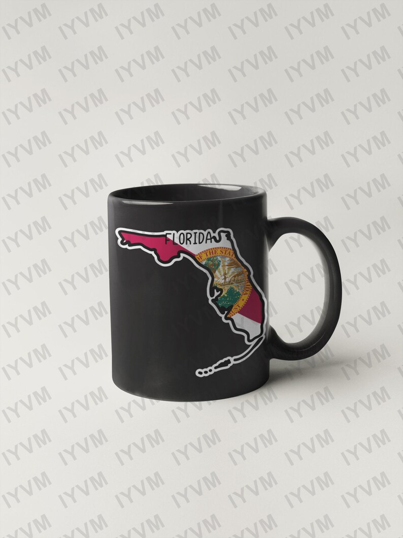 State of Florida Map Flag Sticker Decal USA Florida State - Etsy