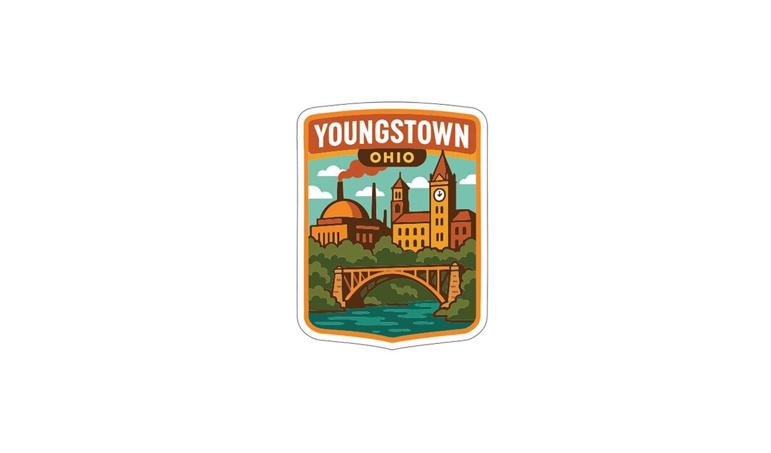 Youngstown Ohio Sticker Decal Vinyl Die-cut City Skyline Landmark ...