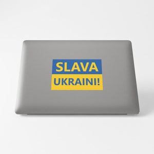 Slava Ukraini Sticker Decal Volodymyr Zelensky Glory to Ukraine I Stand ...