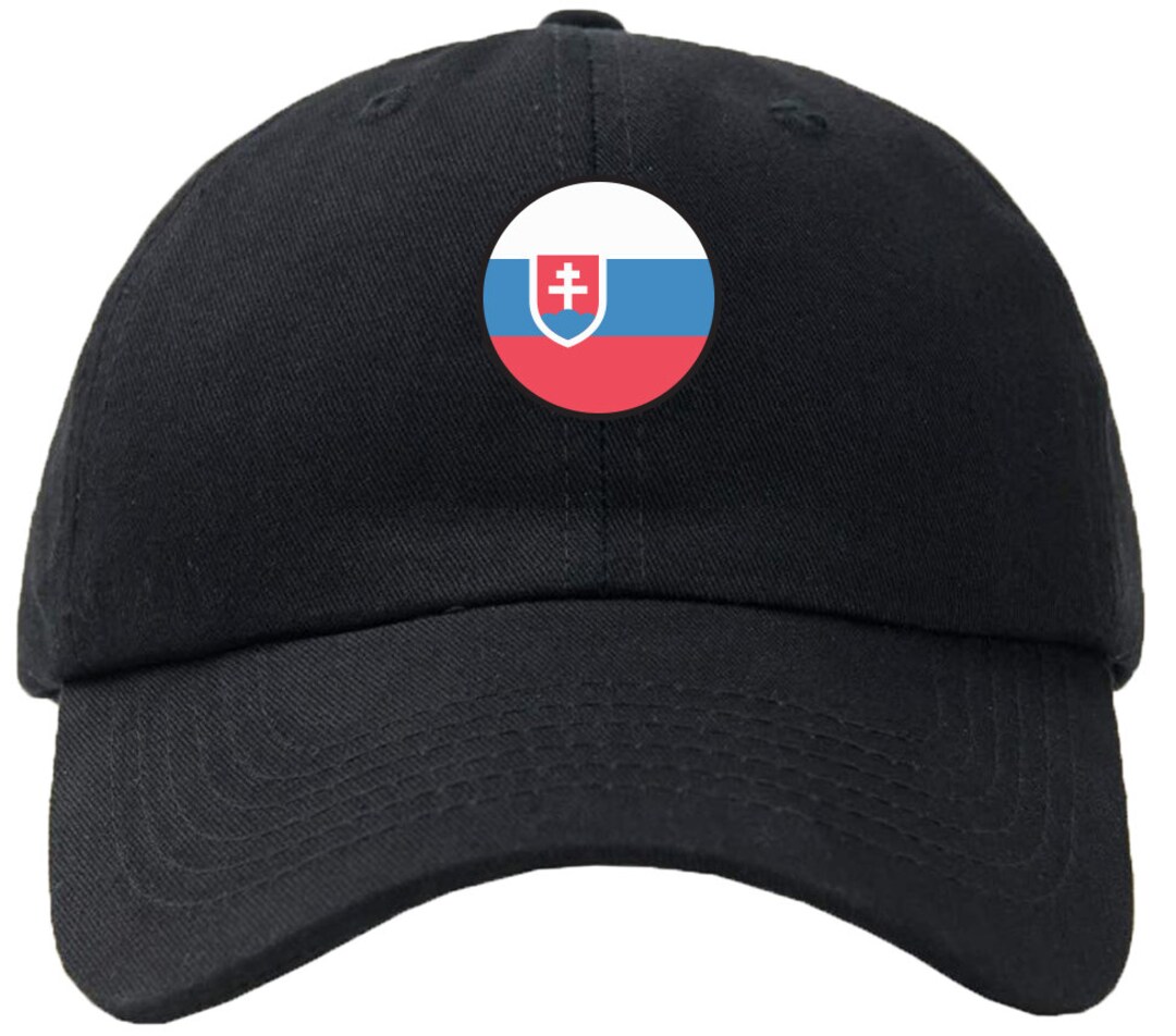Slovakia Flag Circle Baseball Cap Hat Hook & Loop Closure - Etsy