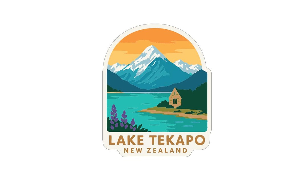 Lake Tekapo New Zealand Sticker Decal Vinyl Die-cut Symbolic Landmark ...