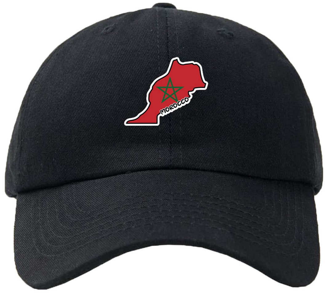 Morocco Map Flag Baseball Cap Hat Hook & Loop Closure - Etsy