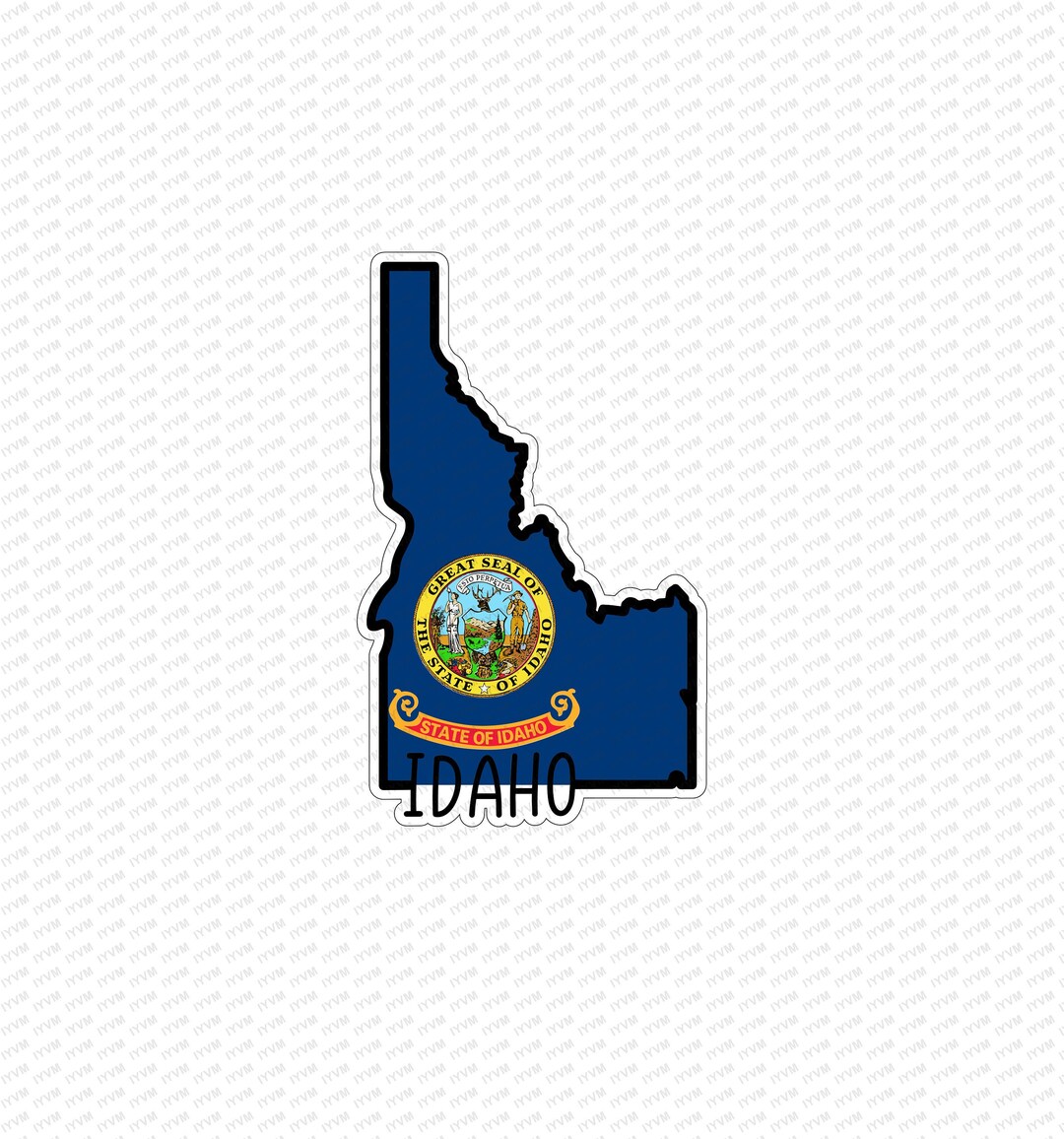 State of Idaho Map Flag Sticker Decal USA Idaho State Boise the Gem ...