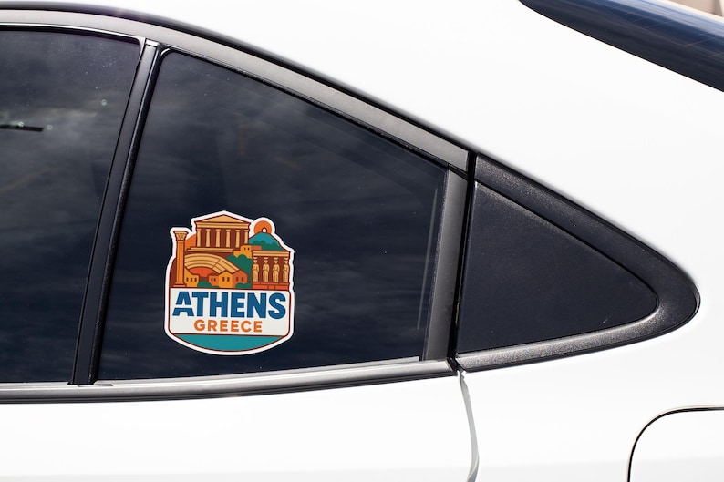 Athens Greece Sticker Decal Vinyl Die-cut City Skyline Landmark Design ...