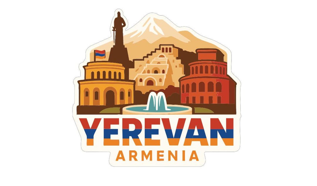 Yerevan Armenia Sticker Decal Vinyl Die-cut City Skyline Landmark ...