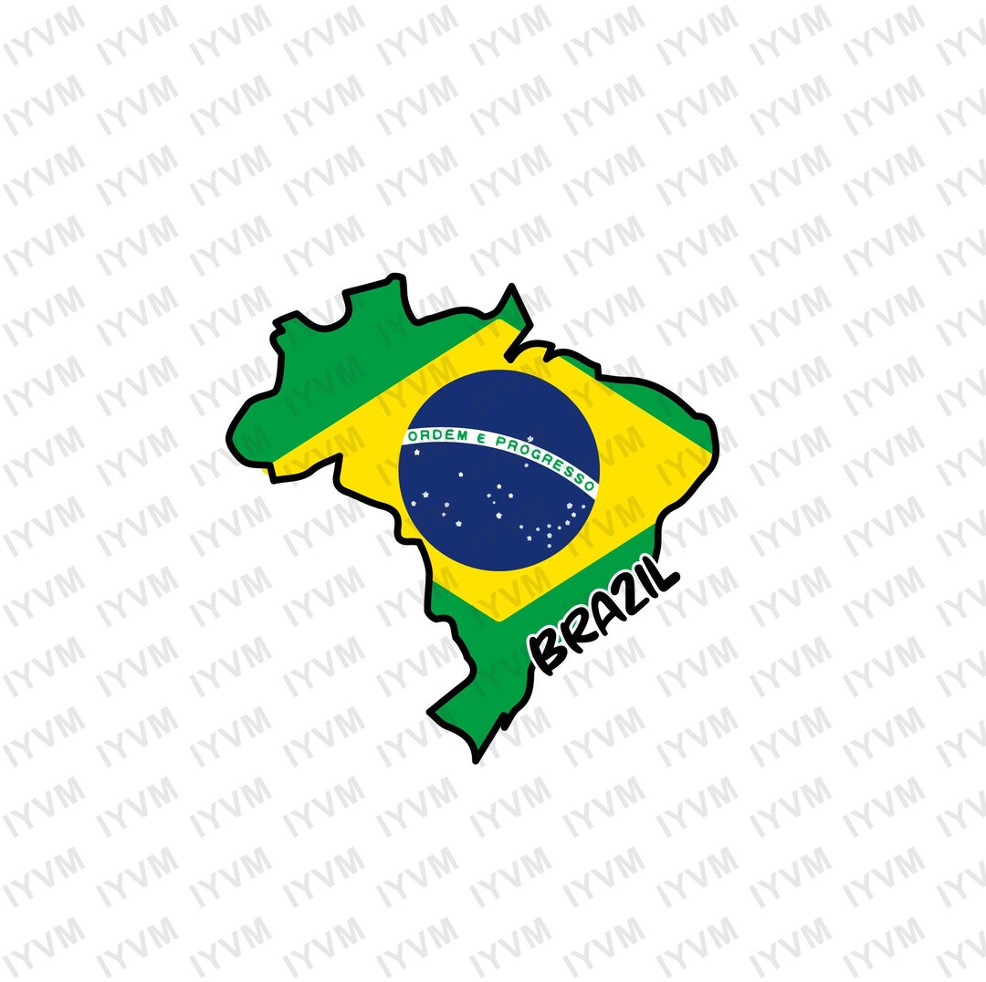 Brazil Map Iron on Heat Transfer Vinyl HTV / Brasília / Federative ...