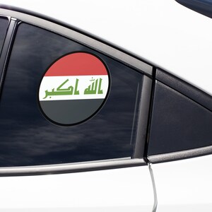 Iraq Flag Circle Sticker Decal - Etsy