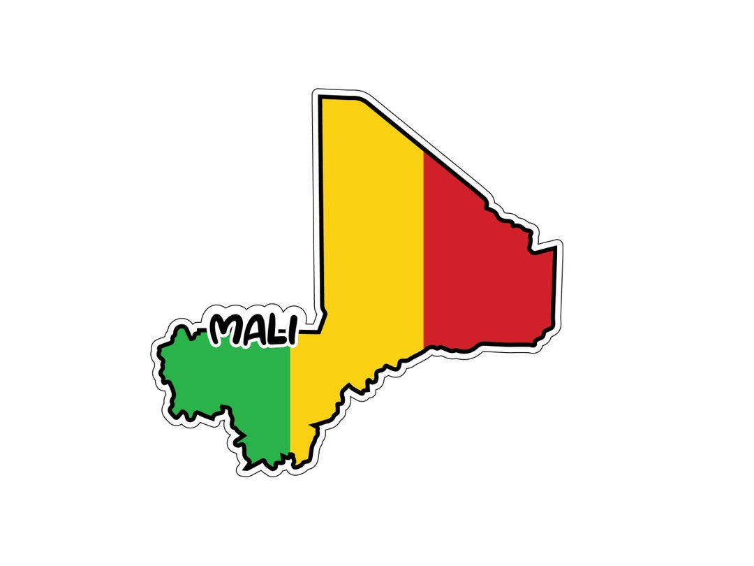Mali Map Flag Sticker Decal - Etsy