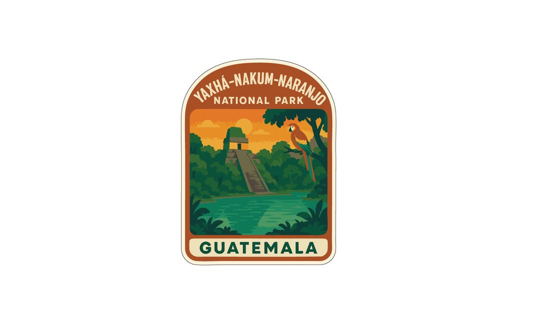 Yaxhá-nakum-naranjo Guatemala National Park Sticker Decal Vinyl Die-cut ...