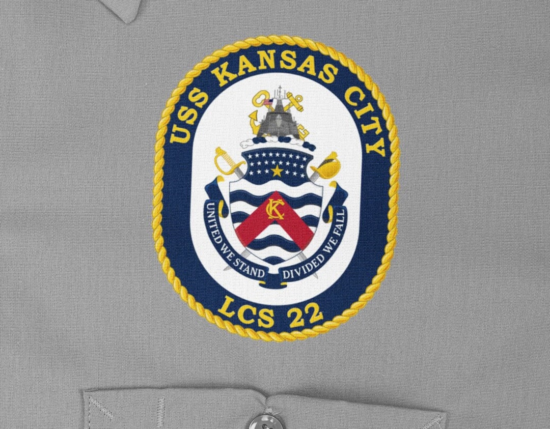 USS Kansas City LCS-22 Badge Iron on Heat Transfer Vinyl HTV ...