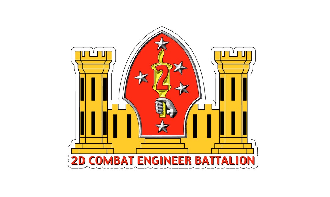 US Marine Corps Badge Sticker Decal 2nd Combat Engineer Battalion That ...