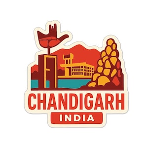 Chandigarh India Sticker Decal Vinyl Die-cut City Skyline Landmark ...