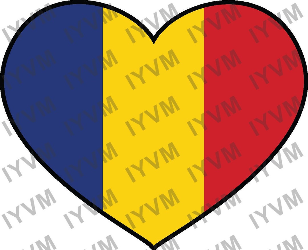 Romania Flag Heart Sticker Decal / România / Bucharest / Romanian - Etsy