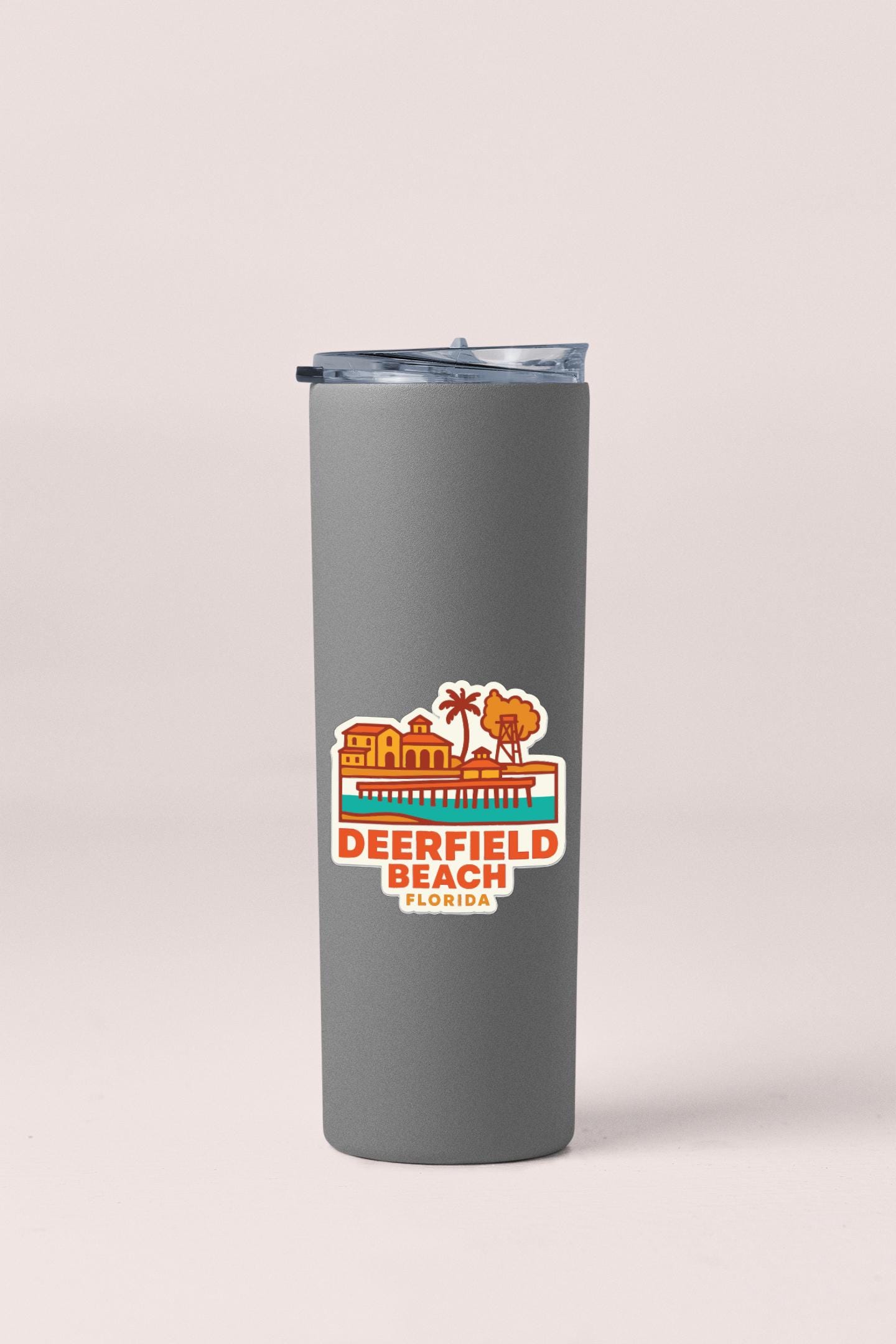 Deerfield Beach Florida Sticker Decal Vinyl Die-cut City Skyline ...