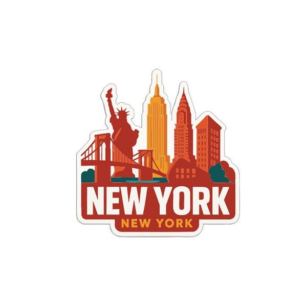 Sticker New York Skyline - Etsy