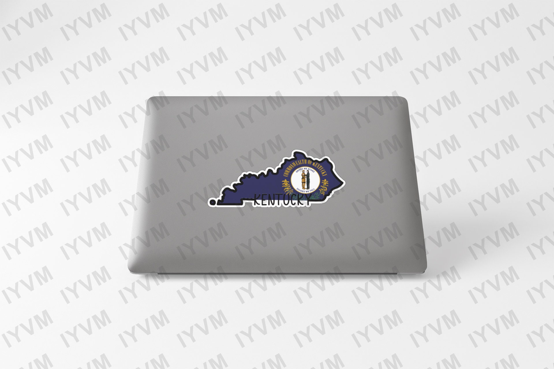 State of Kentucky Map Flag Sticker Decal USA Kentucky State Frankfort ...