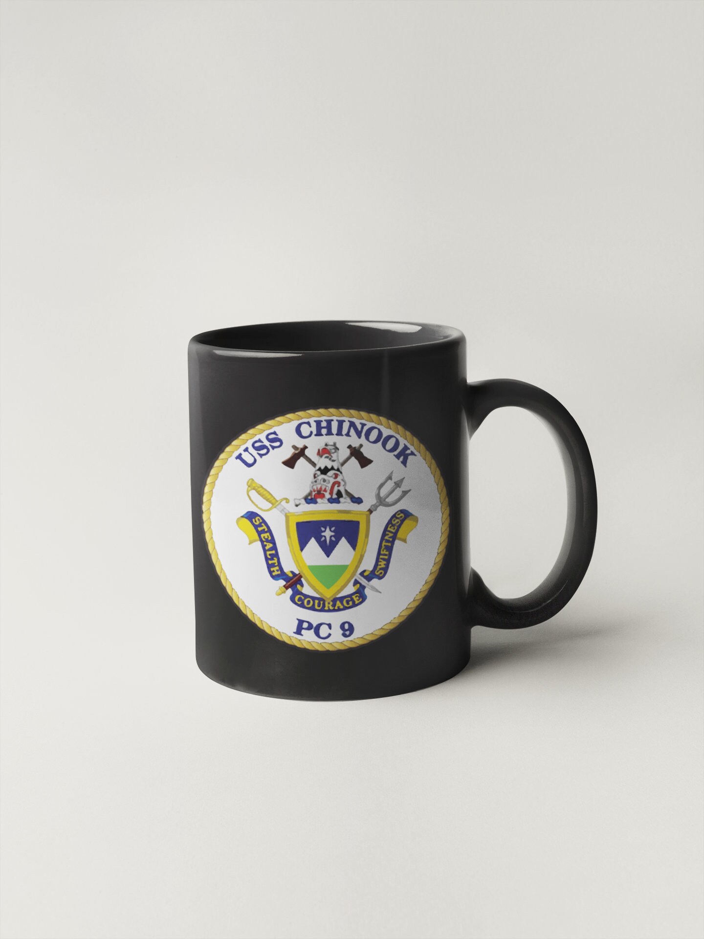 USS Chinook PC-9 Badge Sticker Decal Cyclone Class Patrol Boat - Etsy