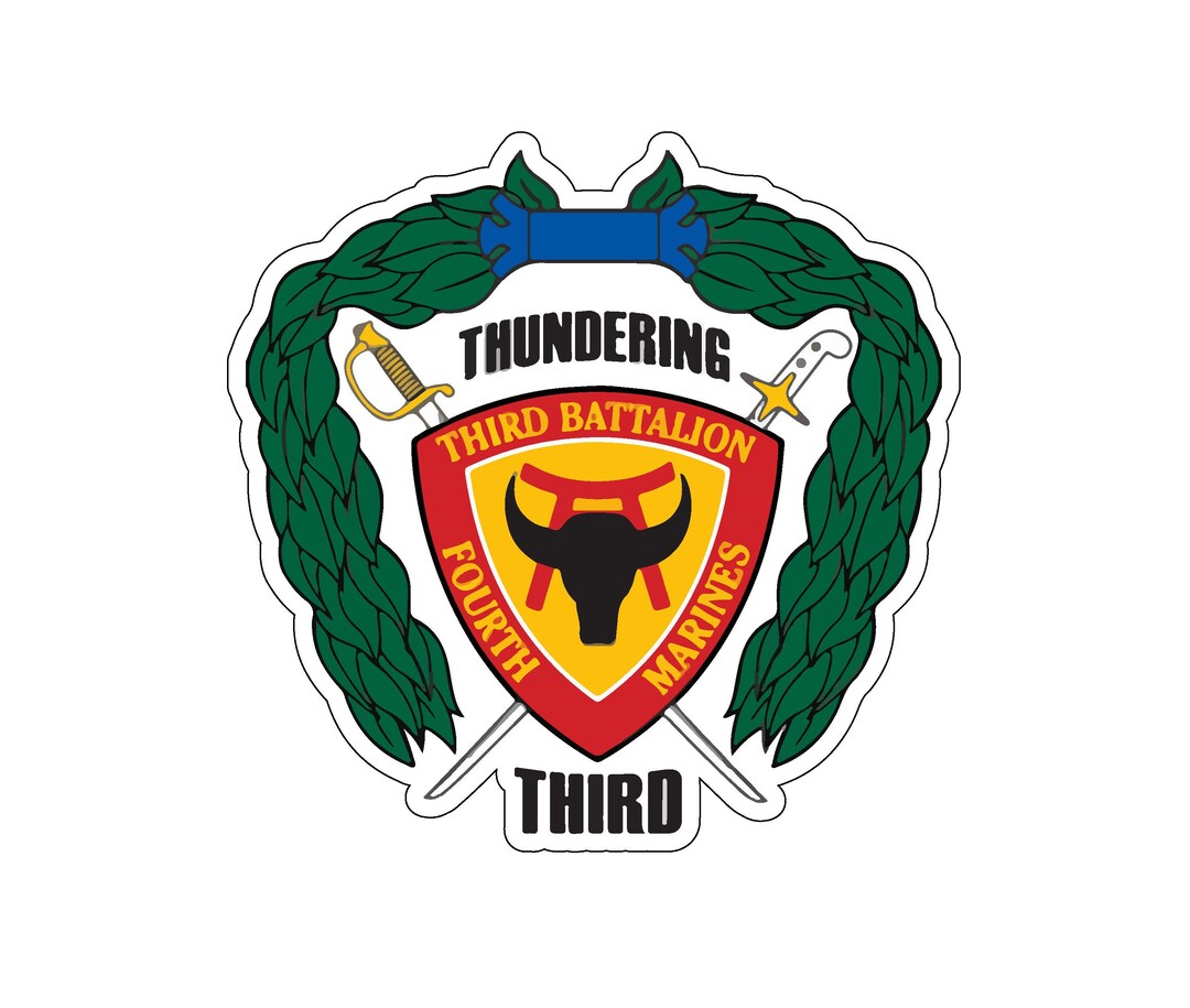 Stickers Decal for US Marine Corps Badge 3rd Battalion 4th Marines ...