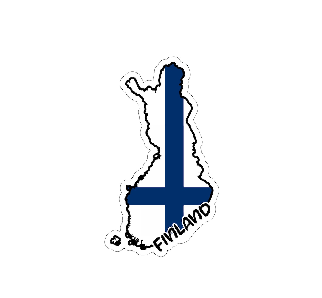 Finland Map Flag Sticker Decal - Etsy