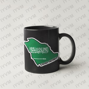 Saudi Arabia Map Flag Sticker Decal / Kingdom of Saudi Arabia / Riyadh ...